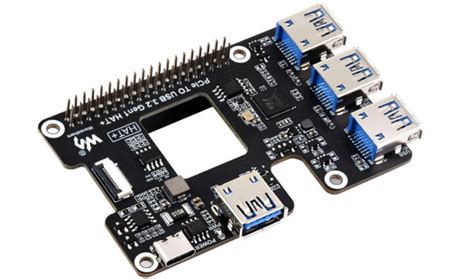 Waveshare Pcie To Usb 32 Hat Adds Four Usb Ports To Raspberry Pi 5 Cnx Software