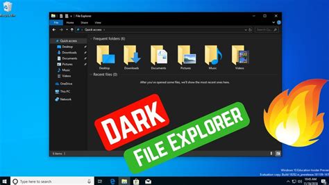 How To Enable Dark Mode In File Explorer Windows 10 Youtube