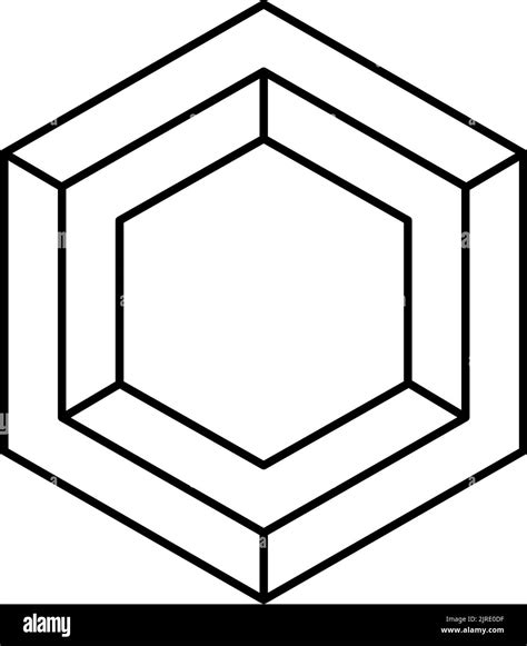 Hexagon Impossible Geometric Shape Line Icon Vector Illustration Stock Vector Image And Art Alamy