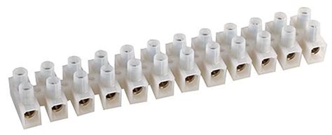 12 Way Polyethylene Terminal Blocks 5a White Hellermanntyton Cpc