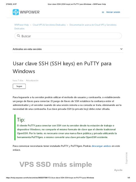 usar clave ssh ssh keys en putty para windows wnpower help pdf cubierta segura