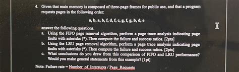 Solved Given That Main Memory Is Composed Of Three Page Chegg