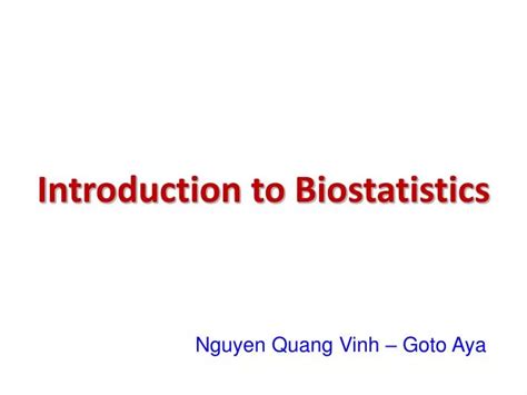 ppt introduction to biostatistics powerpoint presentation free