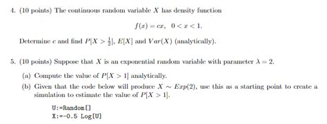 solved stochastic simulation class problems 10 ﻿points ﻿the
