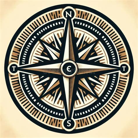 Compass Rose Icon Navigation And Exploration Symbol Stock Illustration