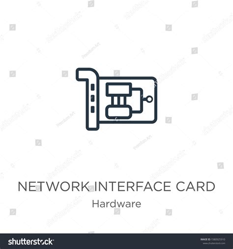 Network Interface Card Icon Thin Linear Stock Vector Royalty Free 1580925910 Shutterstock
