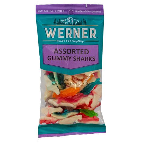 Assorted Gummy Sharks Werner Gourmet Meat Snacks