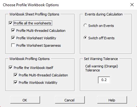 FastExcel V4 Profile Workbook