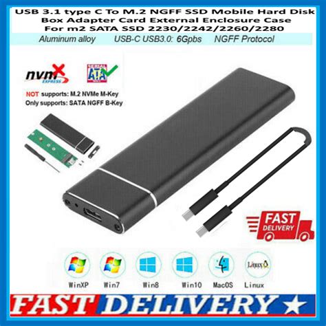 M Ssd Usb Type C Mobile Hard Disk Box Adapter M Usb Type C External Enclosure Case