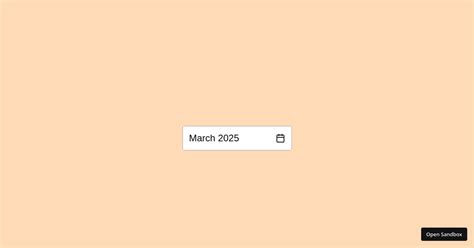 React Lite Month Picker Demo Forked Codesandbox