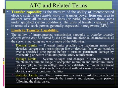 Available Transfer Capability Atc Sbw Ppt