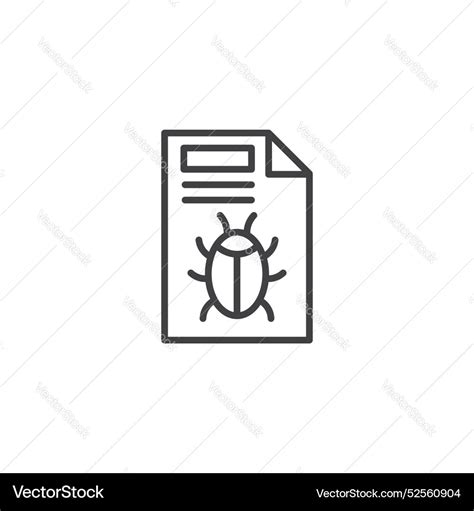 Bug Report Icon Set On White Background Royalty Free Vector