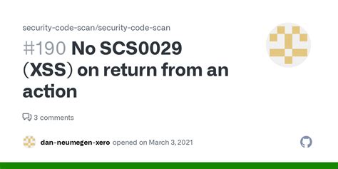 No Scs0029 Xss On Return From An Action · Issue 190 · Security Code