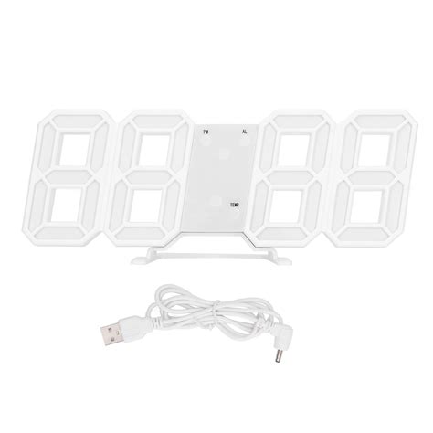 3d Led Digital Clock Intelligent Voice Control Time Date Temperature