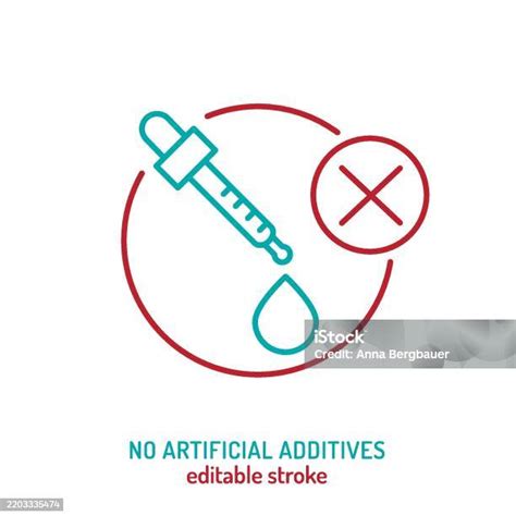 인공 첨가물 아이콘 기호가 없습니다 미니멀리스트 선형 스타일의 무독성 라벨 건강관리와 의술에 대한 스톡 벡터 아트 및 기타 이미지 건강관리와 의술 건강한 식생활 경계