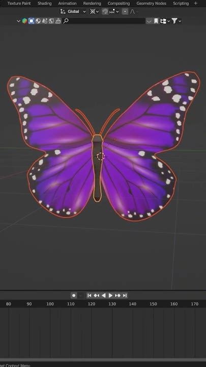 butterfly animation part 3 blender 3dmodeling 3danimation