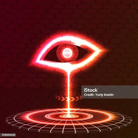 홀로그램 에너지 눈 보기 추상화 기술 벡터 그림입니다 3차원 형태에 대한 스톡 벡터 아트 및 기타 이미지 3차원 형태 개념 개념과 주제 Istock