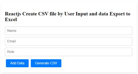 React Js Create Csv File Export Data To Csv File