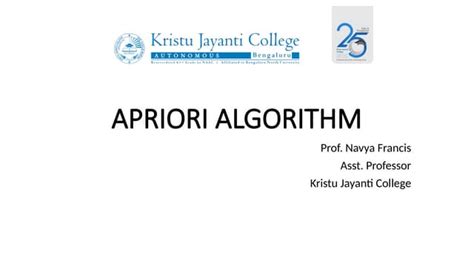 Data Warehosuing And Data Mining Apriori Algorithm Ppt