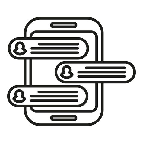 Premium Vector Tablet Messaging Icon Outline Vector Social Media Online Internet