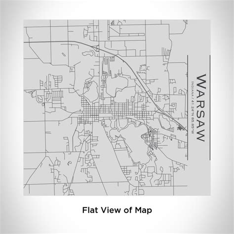 Warsaw Indiana Engraved Map Tumbler — Jace Maps