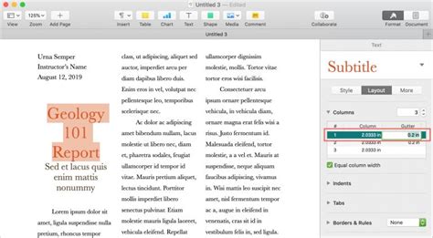 How To Easily Work With Columns In Pages On Mac