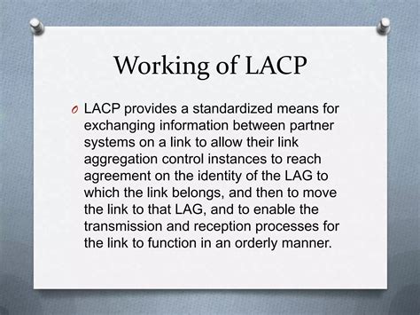 Link Aggregation Control Protocol Pptx