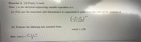 Solved Exercise 2 10 Points 5 Each Note J Is The
