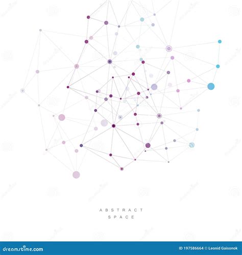Vector Molecular Connection Technology Abstract Connection Stock