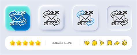 메일 줄 아이콘입니다 편지 서명에 의한 의사 소통 뉴모픽 버튼 벡터 3차원 형태에 대한 스톡 벡터 아트 및 기타 이미지 3차원 형태 고객 참여 고급 Istock