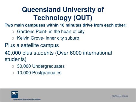 Ppt Queensland University Of Technology Qut Powerpoint Presentation Id 6991332