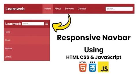 Как создать адаптивную панель навигации с помощью Html Css и Javascript Monstertem Ru Дзен