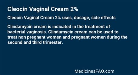 Cleocin Vaginal Cream 2 Uses Dosage Side Effects Food Interaction And Faq
