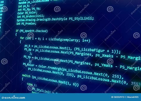 Programming Coding Source Code Screen Stock Image Image Of Application Function 58352973