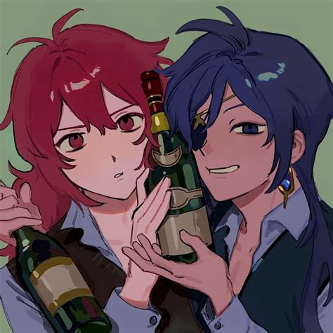 Diluc And Kaeya Genshin Impact Drawn By Suzuri 2449 Danbooru