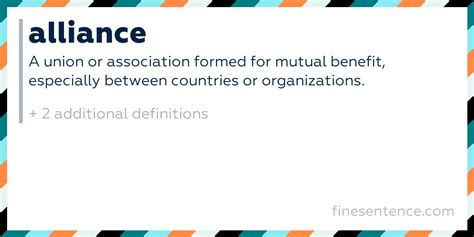 Alliance Definition Meaning And Examples In English