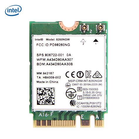 Intel Dual BandWireless AC 8260 8260NGW NGFF 2x2 WIFI 867Mbps Wi Fi 7 ...