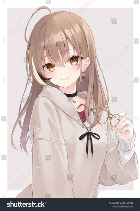 Anime Girl With Brown Hair And Blue Eyes