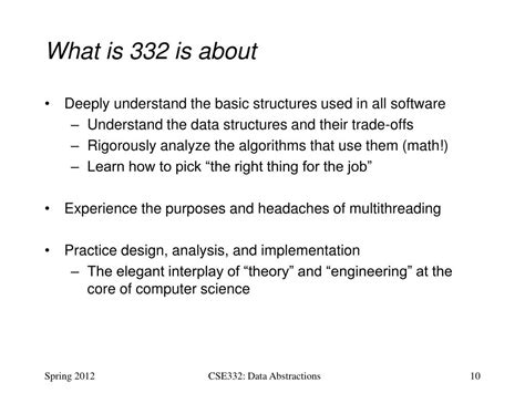 Ppt Cse332 Data Abstractions Lecture 26 Course Victory Lap