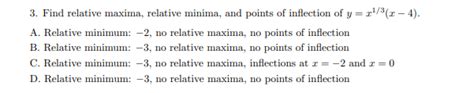solved 3 find relative maxima relative minima and points