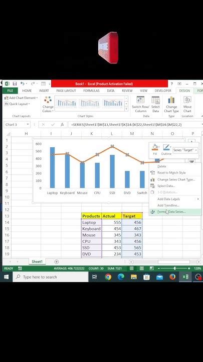 actual vs target chart🙀excel how to make variance charts in excel with