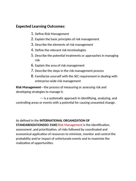 risk management pdf risk management risk