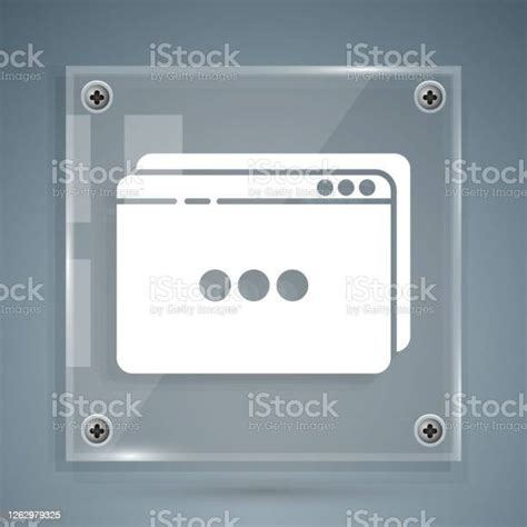 회색 배경에서 격리된 흰색 웹 사이트 템플릿 아이콘입니다 인터넷 통신 프로토콜 정사각형 유리 패널 벡터 일러스트레이션 0명에 대한 스톡 벡터 아트 및 기타 이미지 Istock
