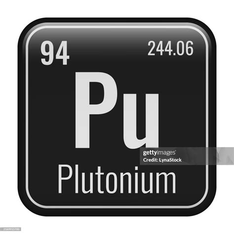 Plutonium Symbol Chemical Element Of The Periodic Table Vector