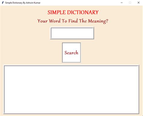 Github Ashwin Ak4454simple Dictionary A Simple Dictionary Is An App