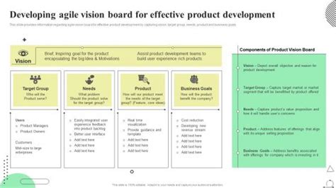 Product Vision Board Slide Team