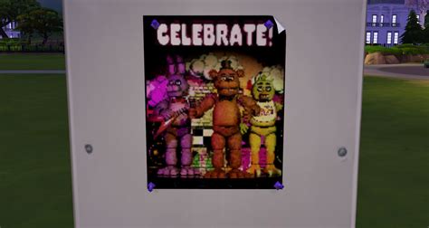 Fnaf Celebrate Poster Sims 4 By Eddiekrn On Deviantart