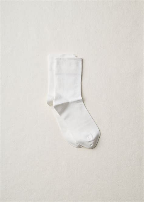 Organic Cotton Rubber Free Plain Socks｜4 1000｜white Yahae