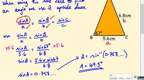 Sine Rule Angle Youtube