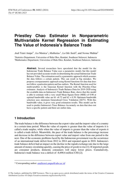 pdf priestley chao estimator in nonparametric multivariable kernel